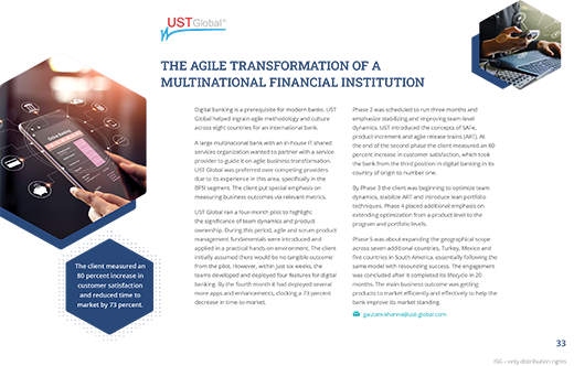 UST Global Agile Transformation Study | ISG